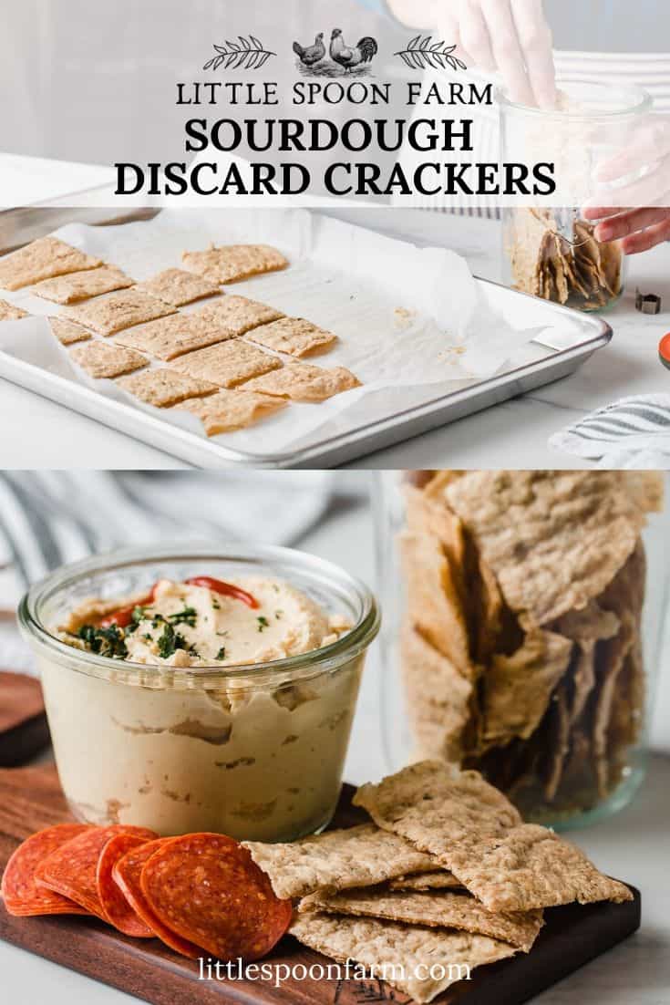 Sourdough Discard Crackers - Thin, Crispy and Tangy! - Little Spoon Farm