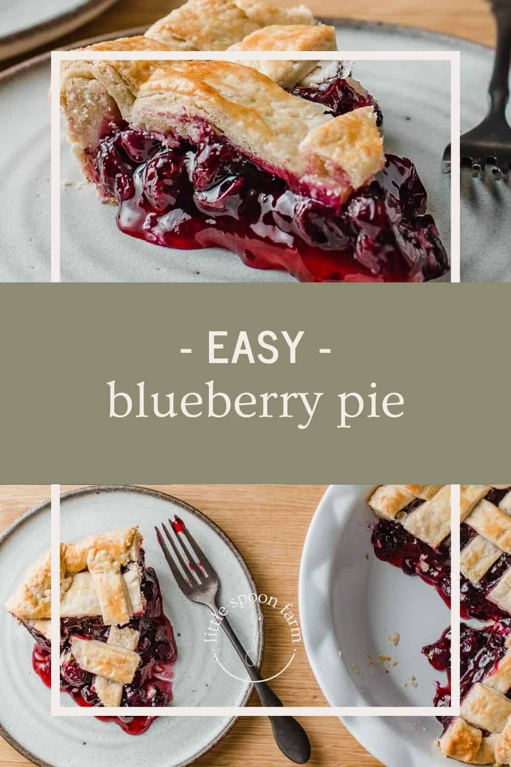 Easy Blueberry Pie - Little Spoon Farm