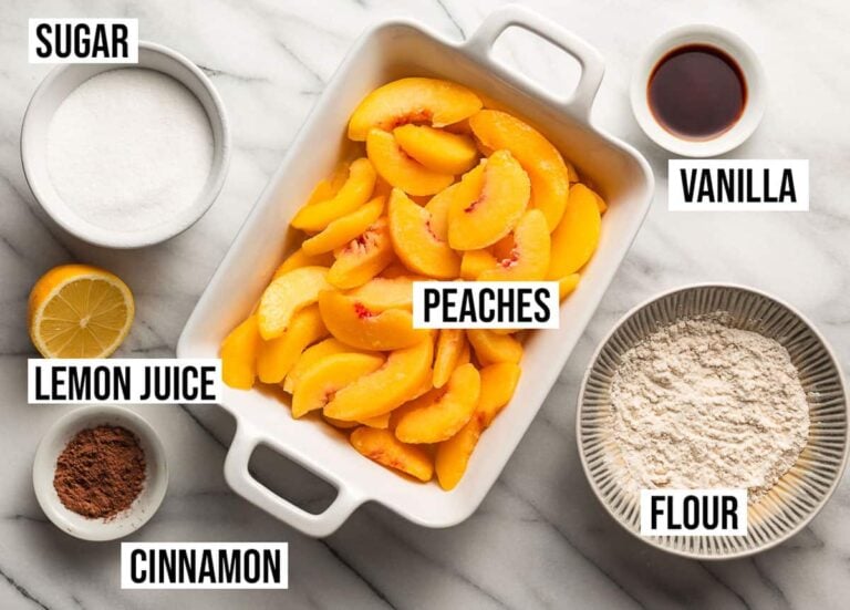 The EASIEST Peach Crisp Recipe! - Little Spoon Farm