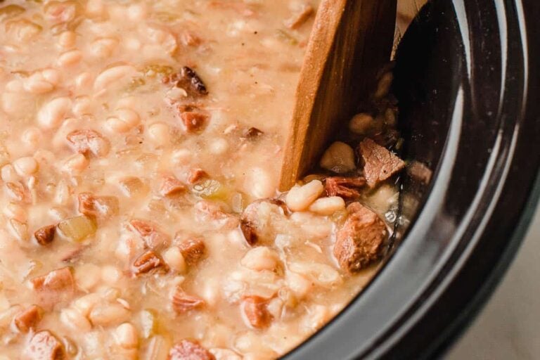 White Beans and Ham (Slow Cooker Recipe) - Little Spoon Farm