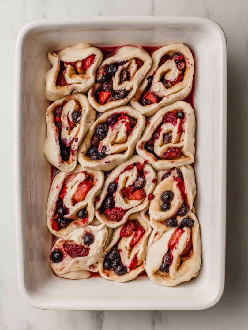Sourdough Berry Sweet Rolls - Little Spoon Farm