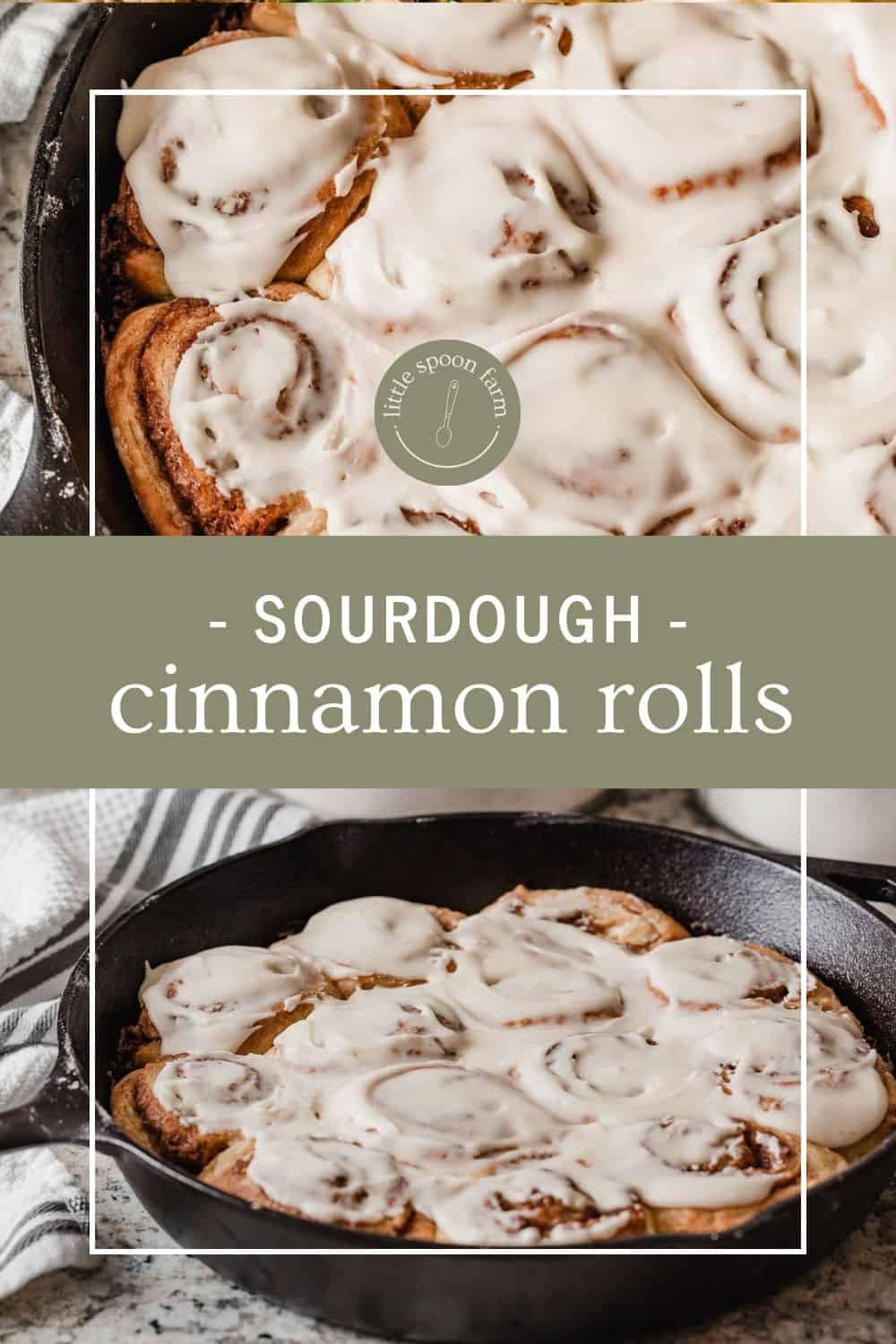 Sourdough Cinnamon Rolls - Easy Overnight - Little Spoon Farm