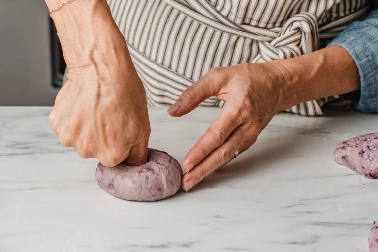 Sourdough Blueberry Bagels - Little Spoon Farm