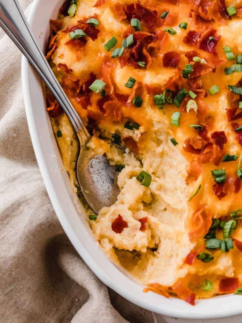 Loaded Mashed Potato Casserole - Little Spoon Farm