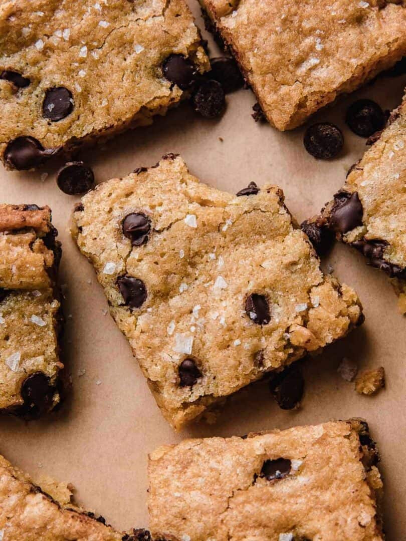 Sourdough Chocolate Chip Blondies - Little Spoon Farm