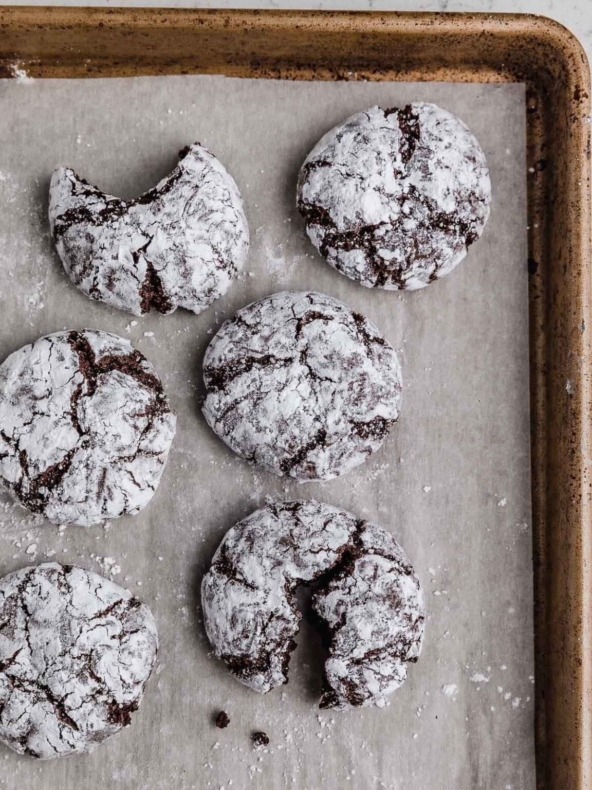 Sourdough Chocolate Crinkle Cookies - Little Spoon Farm