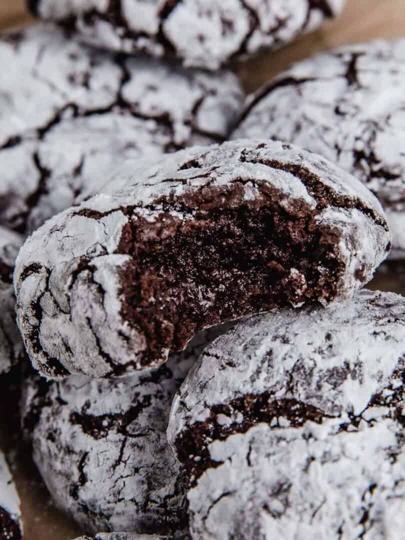 Sourdough Chocolate Crinkle Cookies - Little Spoon Farm