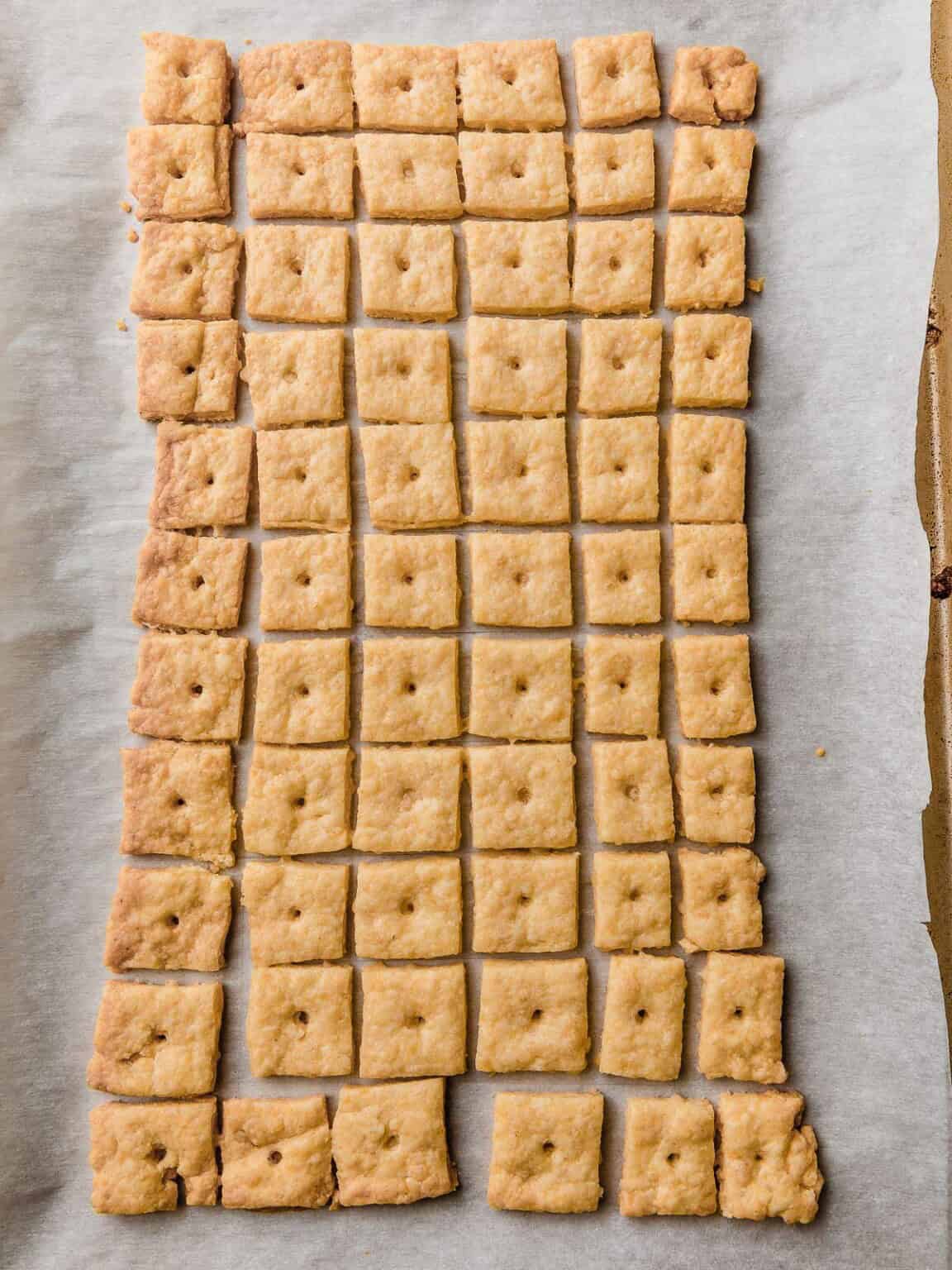 Garlic Parmesan Discard Crackers - Little Spoon Farm