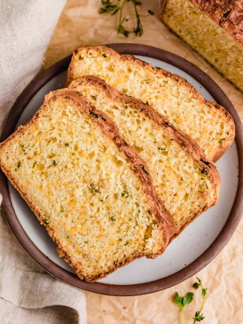 Sourdough Cheddar and Herb Quick Bread - Little Spoon Farm